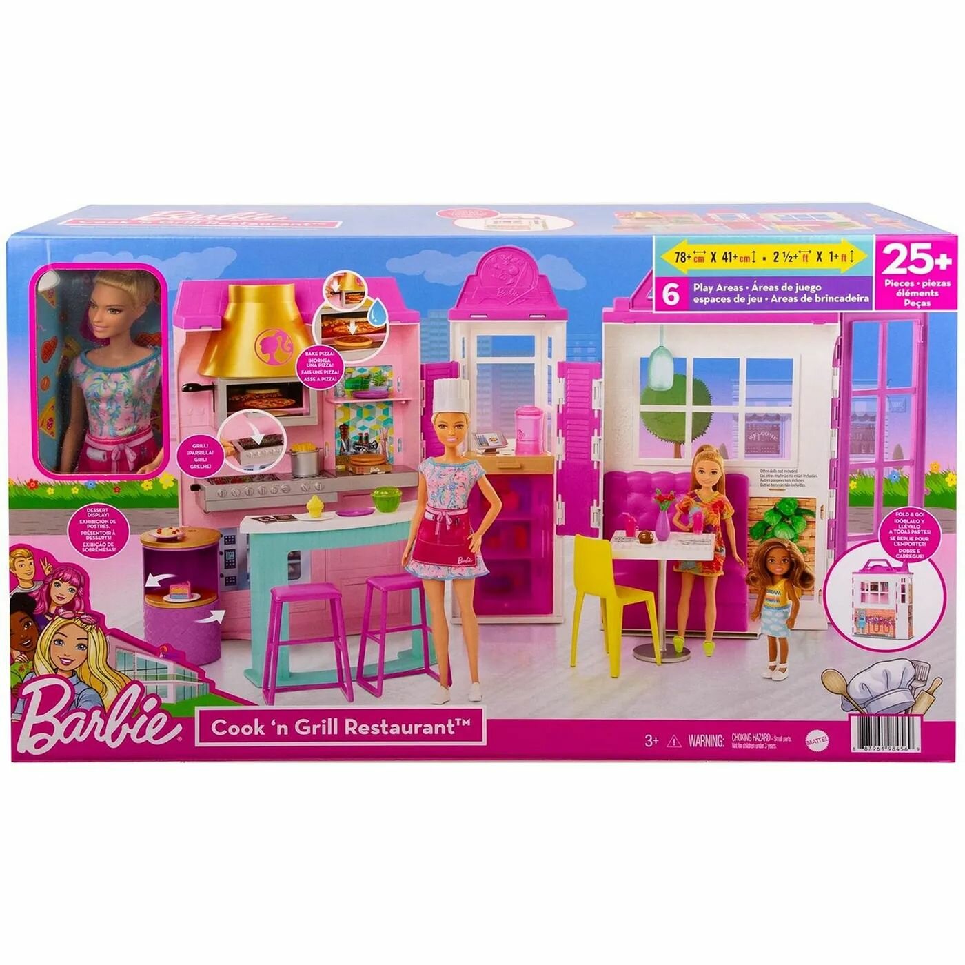 Набор игровой Barbie Гриль-ресторан с куклой HBB91 Mattel