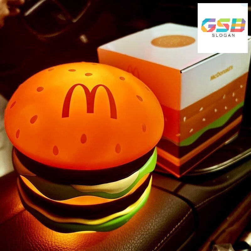 Ночник "Вкусно и точка" Mcdonald's Гамбургер, диммируемый, цвет свечения синий