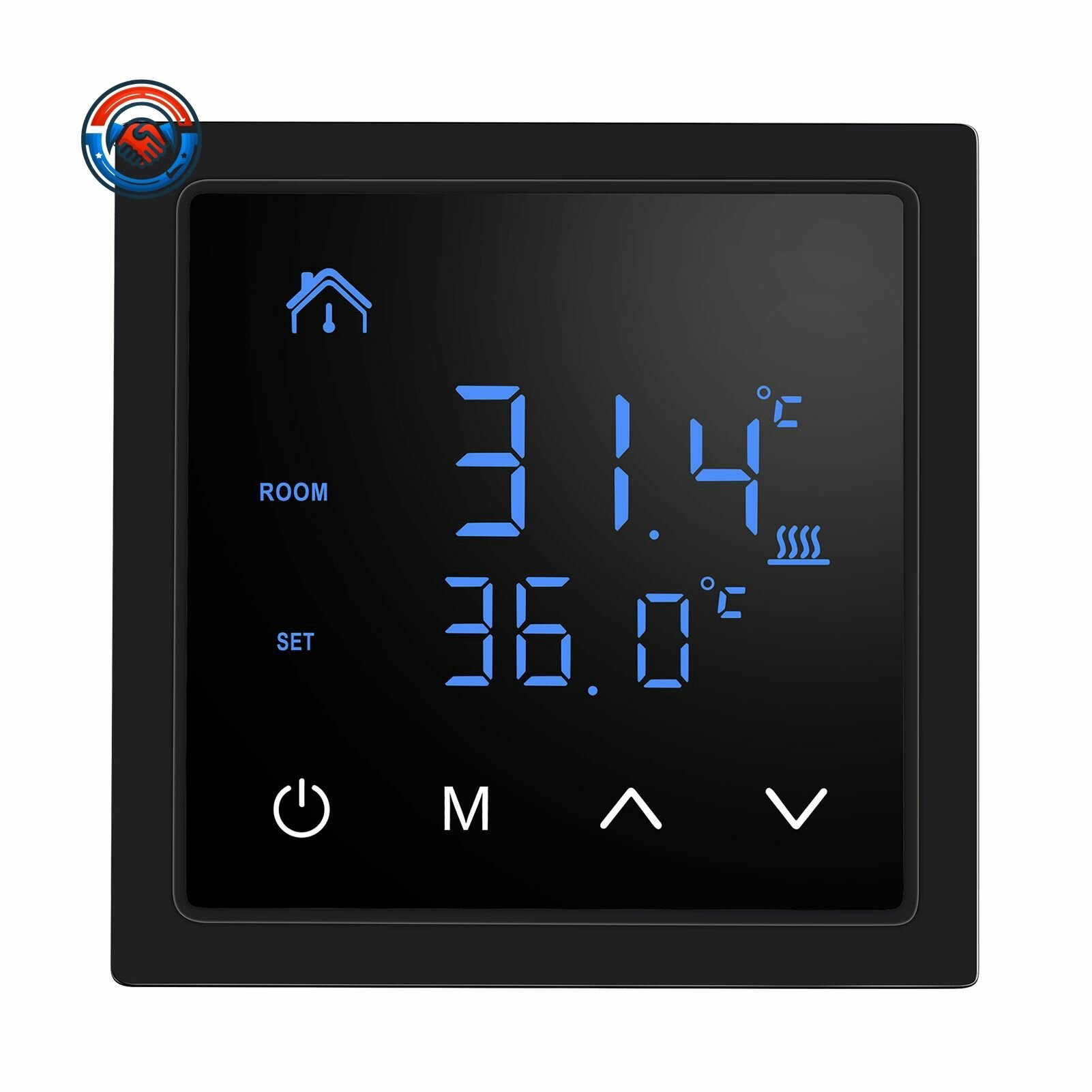 Умный термостат для тёплого пола MH1828 с сенсорным экраном, встроенным и внешним датчиками, защита от перегрева, настенный, подходит для дома и офиса