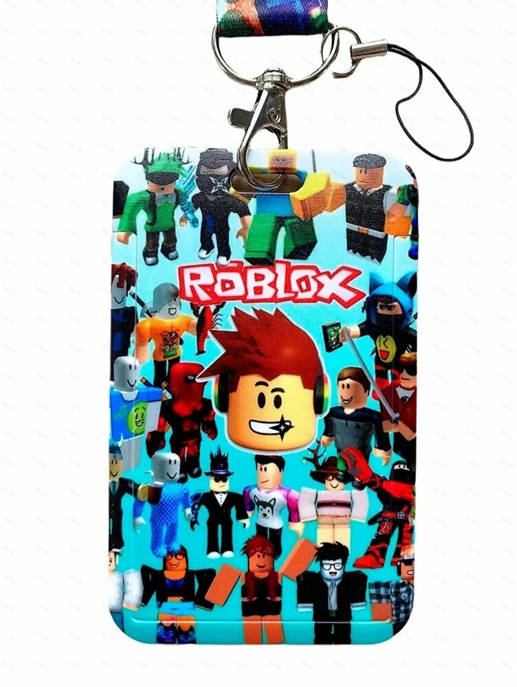 Чехол для пропуска; Бейдж для пропуска с лентой Роблокс(Roblox)