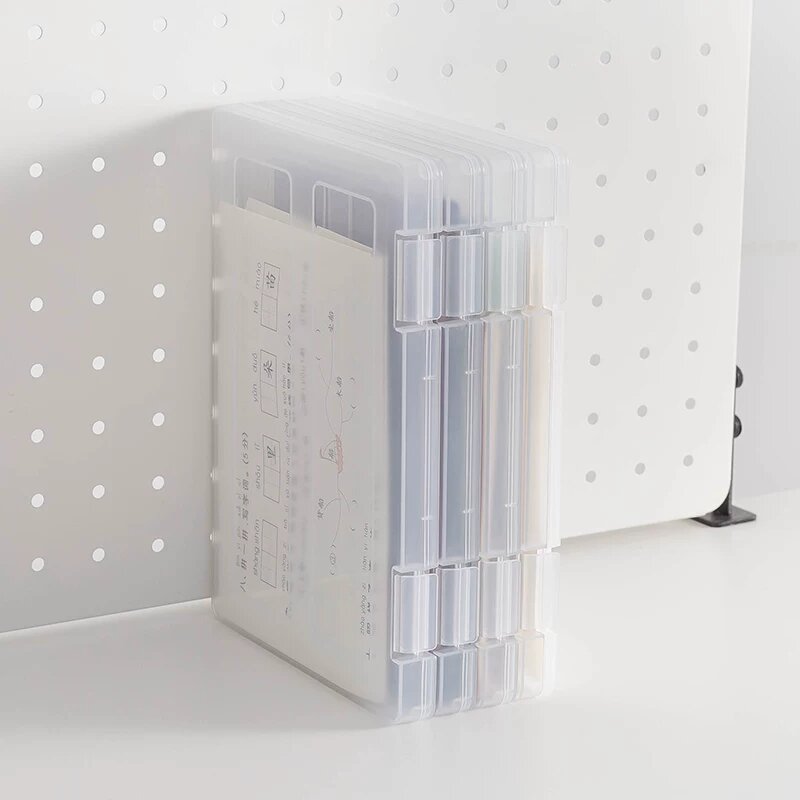 Прозрачный ящик для хранения бумаг формата А5, многофункциональный настольный органайзер для студенческих контрольных