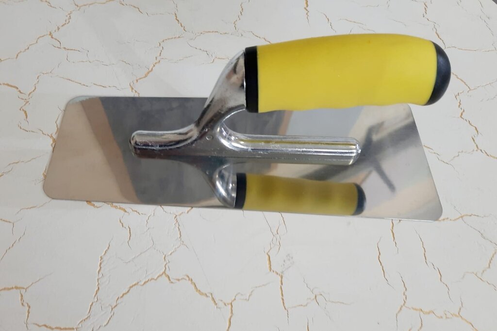 Кельма для венецианской штукатурки размер 240 X100 MM /эргоном. ручка/0.7mm/закругленные края, арт. SB-405B2