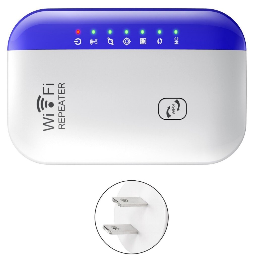 Сетевой усилитель 300 Мбит / с с 7 светодиодными лампочками Усилитель включает в себя кабель Ethernet