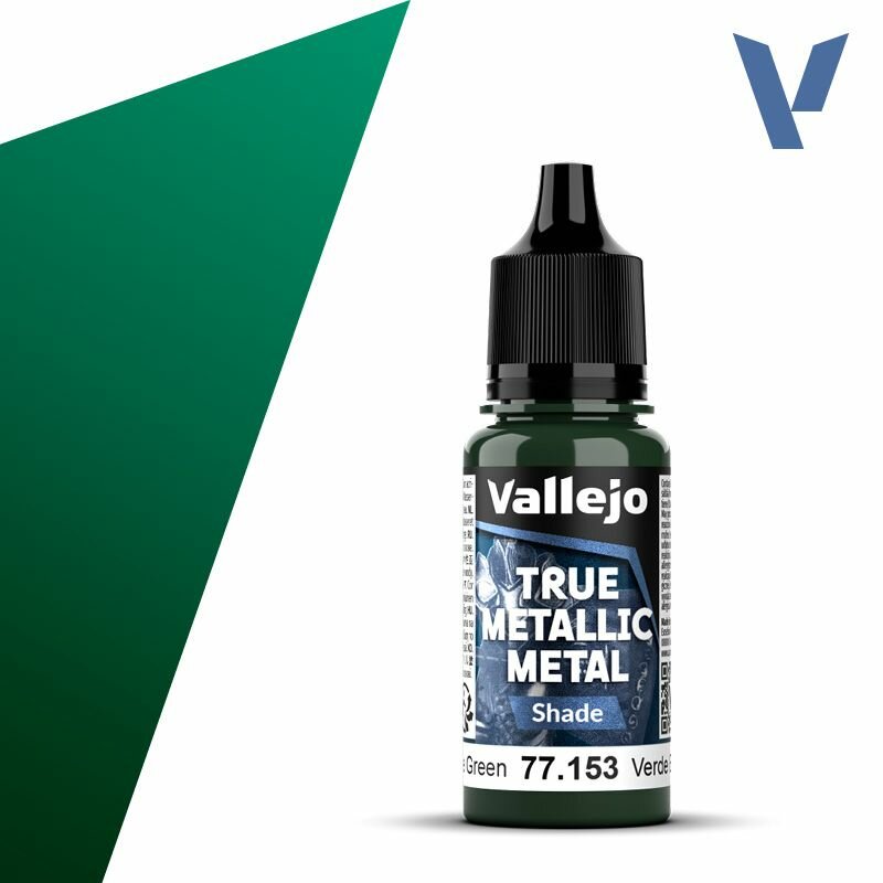 Акриловая краска для моделирования - Vallejo True Metallic Metal - Beetle Green (Shade)