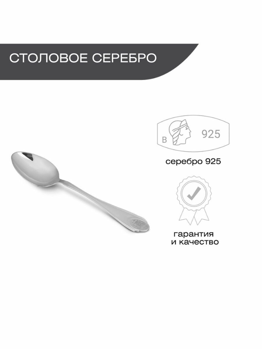 Ложка чайная из серебра 925 пробы для кухни
