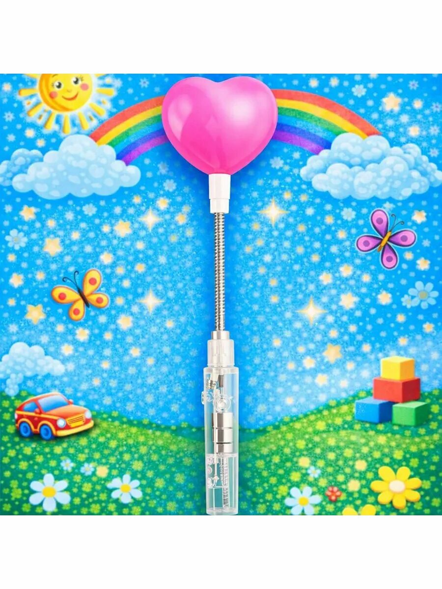 Волшебная светящаяся палочка сердце розовый цвет