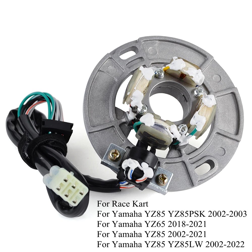 Катушка статора зажигания мотоцикла для Yamaha YZ85 YZ85LW YZ 85 2002-2021 YZ65 YZ85PSK 5PA-85560-00 5PA-85560-01