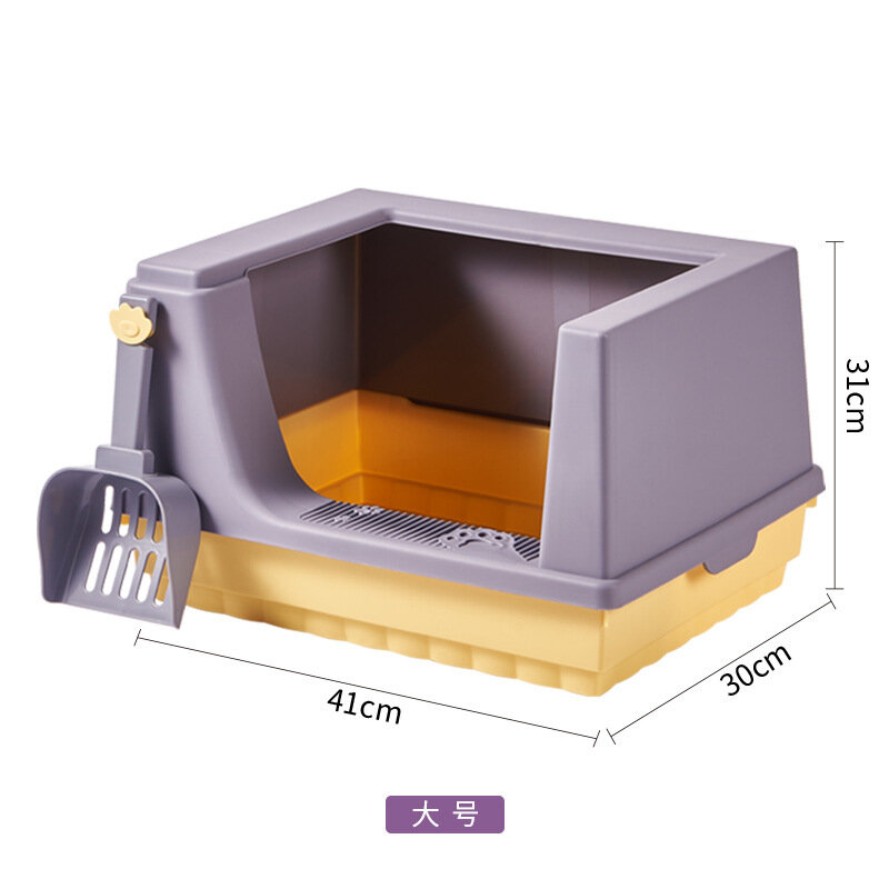 Большой лоток для кошек 41x30x31 см красный подходит для кошек до 14 фунтов с системой контроля запаха