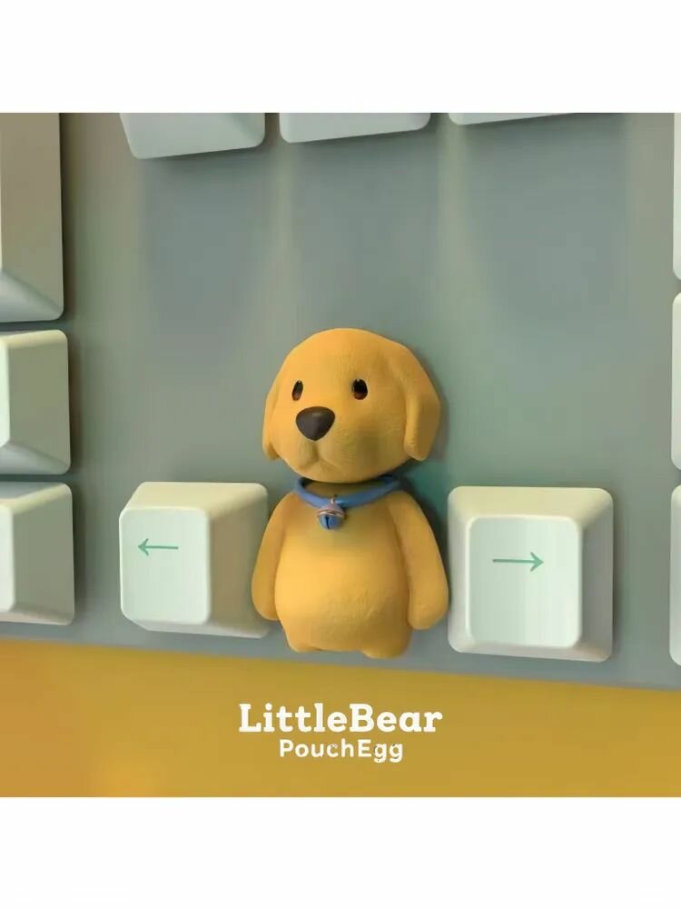 Кейкапы для механической клавиатуры: Маомао (чисто желтая собака), 2 шт, Animal Party, для верхних/нижних клавиш