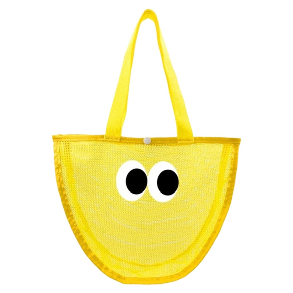 Сумка для хранения детских игрушек, дорожная, пляжная сумка, сетчатая сумка для хранения, пляжная сетчатая сумка-желтый