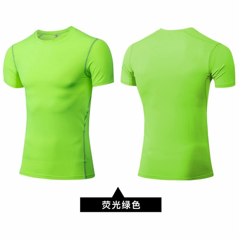 Спортивная летняя быстросохнущая компрессионная футболка для баскетбола, бега, безрукавка, эластичная, компрессионная тренировочная футболка, короткий рукав, базовый слой