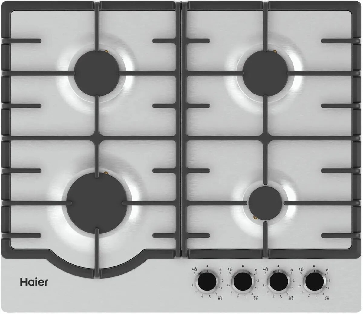 Варочная панель газовая Haier HHX-M64RNVX серебристый, нержавеющая сталь