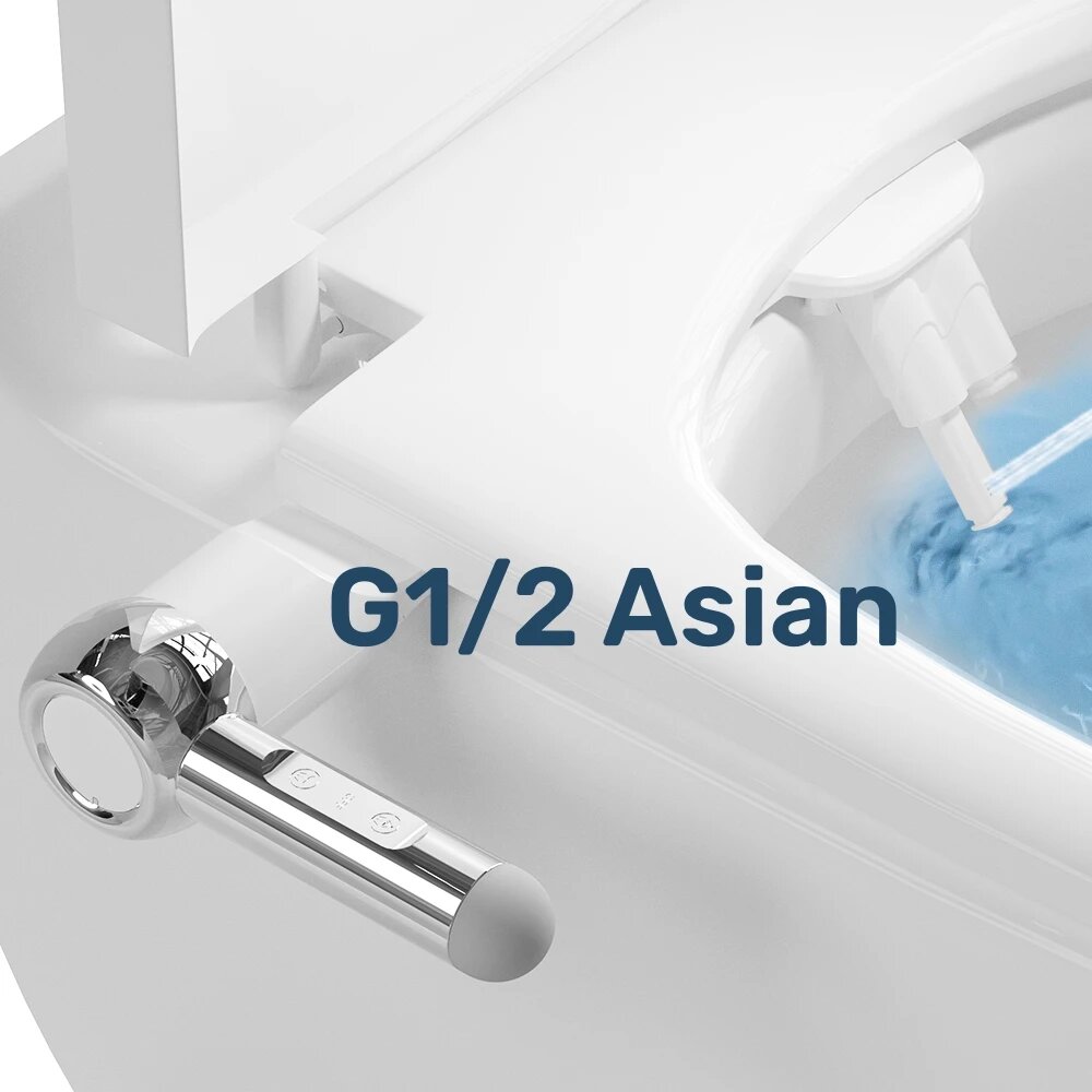 Портативная насадка для биде, двойная насадка, неэлектрическое сиденье для унитаза, 2, регулируемое давление, очистка задней и фронтальной части, подходит для большинства туалетов