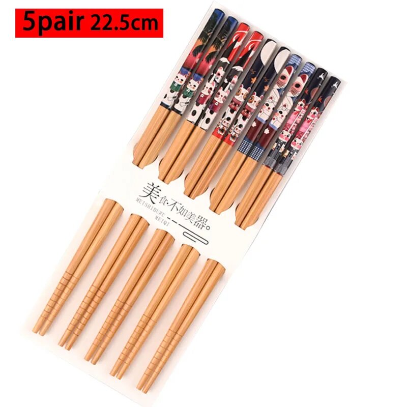 Бамбуковые палочки для еды, 5 пар A 5 Pair