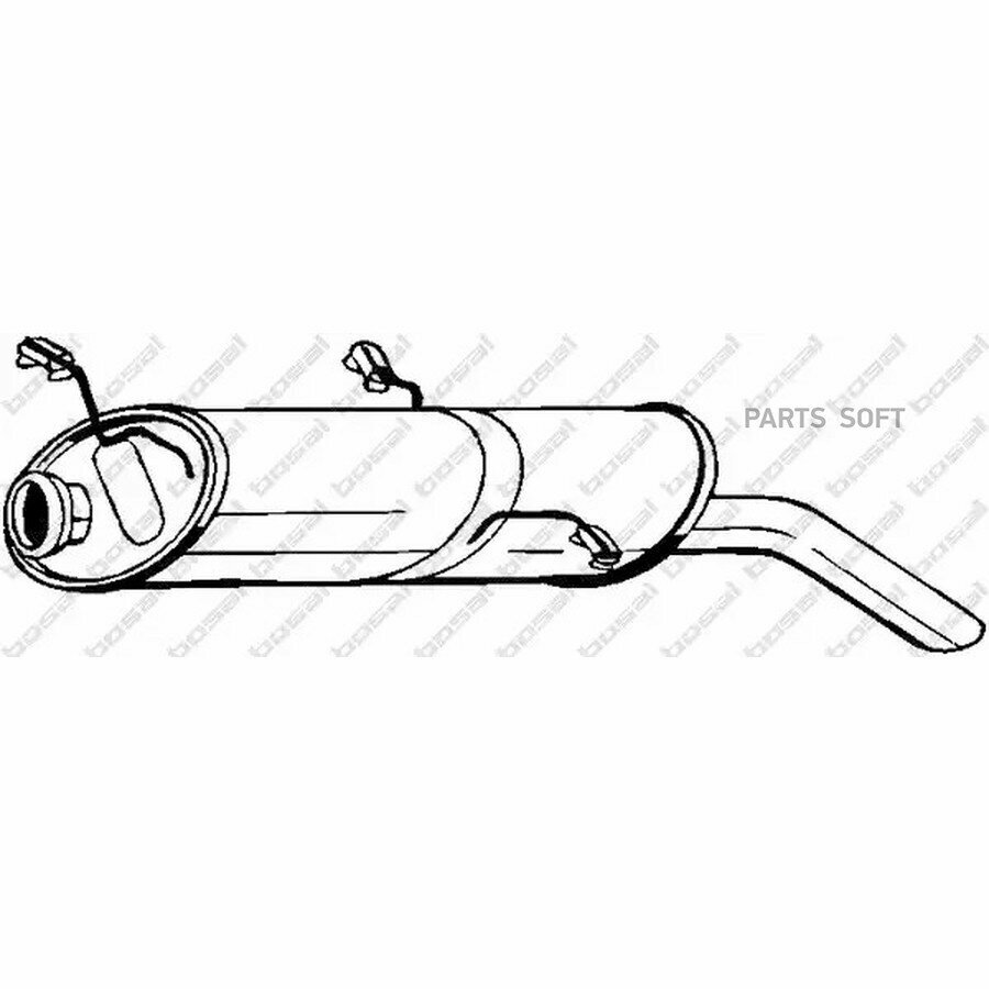Глушитель выхлопных газов конечный от официального дистрибьютора, BOSAL, артикул 135763