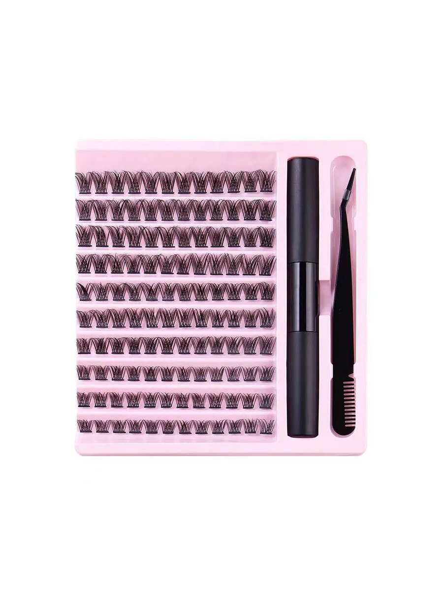Набор накладных ресниц с клеем, DIY, объемные