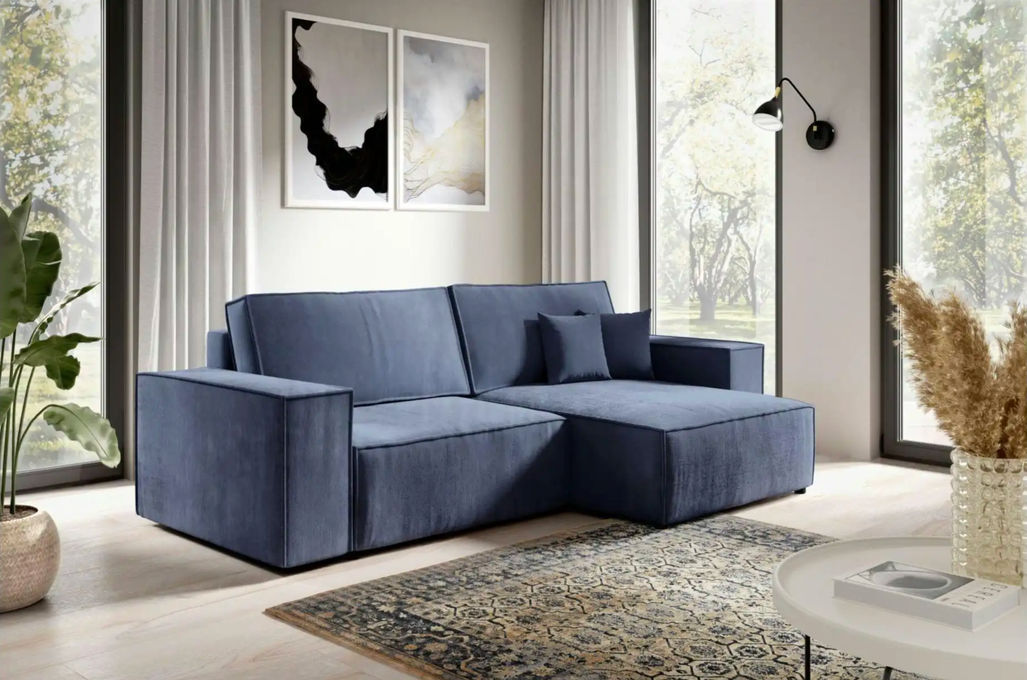 Диван угловой "Harizma Mebel" Мангуст-евро мод3, влагостойкий велюр, обивка антикоготь