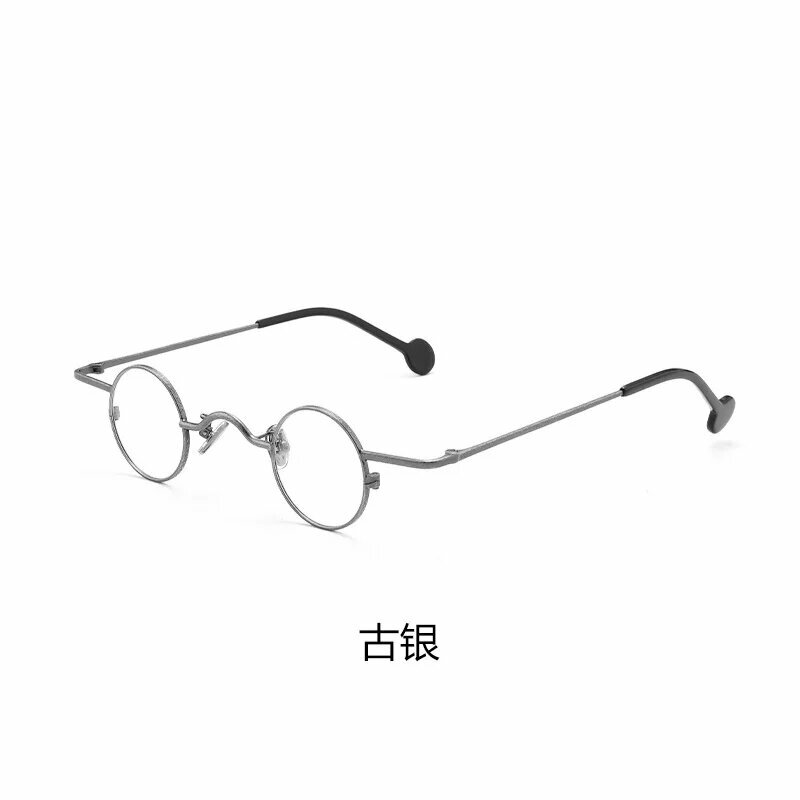 Glocco металлические круглые очки для чтения анти-синий свет +0.+6.0 Antique Silver, 0
