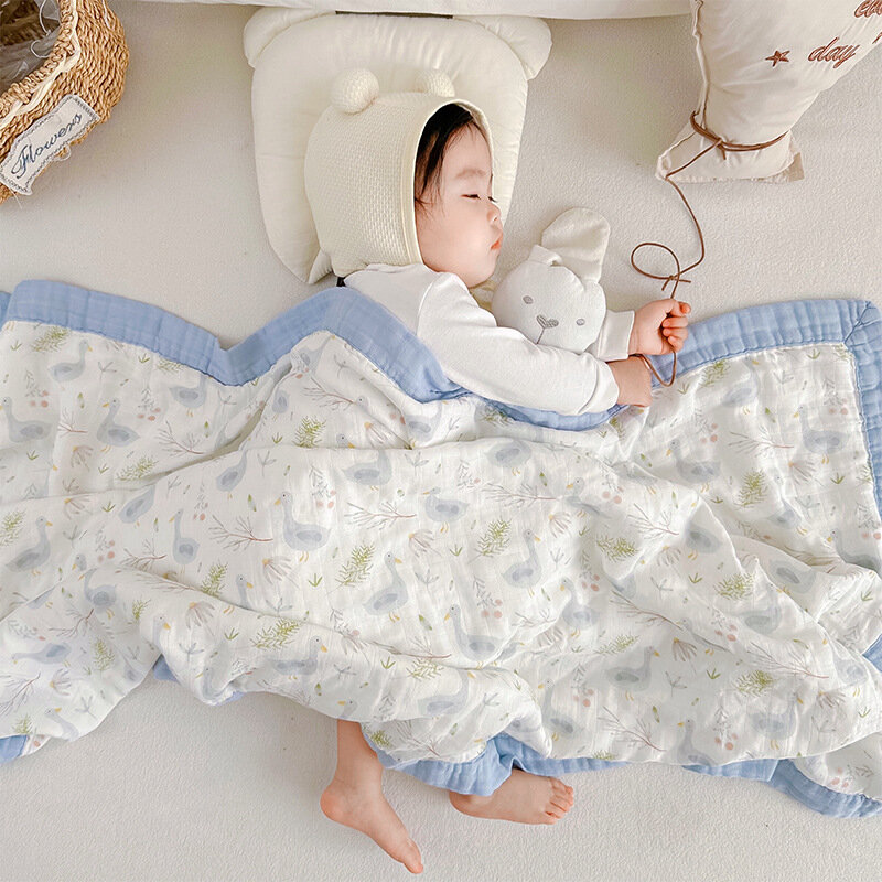 Четырехслойное марлевое одеяло из бамбукового хлопка, полотенце для купания детей, детское одеяло, пеленка для новорожденных, одеяло для детского сада