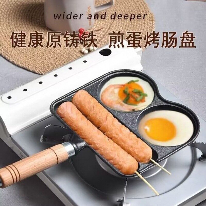 Чугунная сковорода для гриля сосисок, форма для сосисок, поднос для гриля, гриль для рыбы, тофу, гриль для осьминога, производитель сосисок, домашний маленький