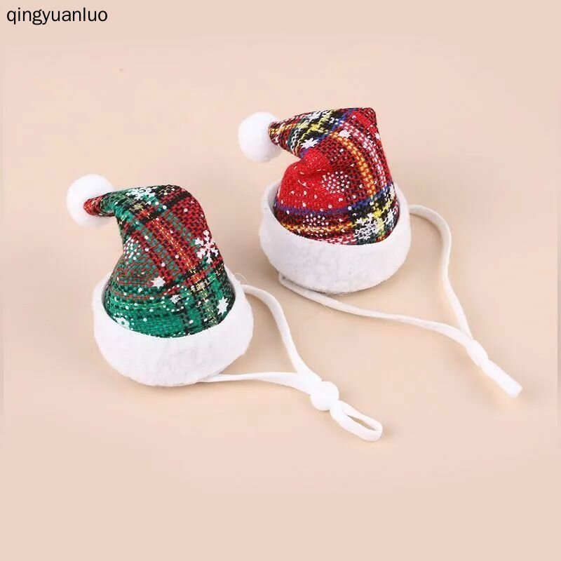 Рождественский колпак для питомца, регулируемый, для кошек и собак, праздничный аксессуар
