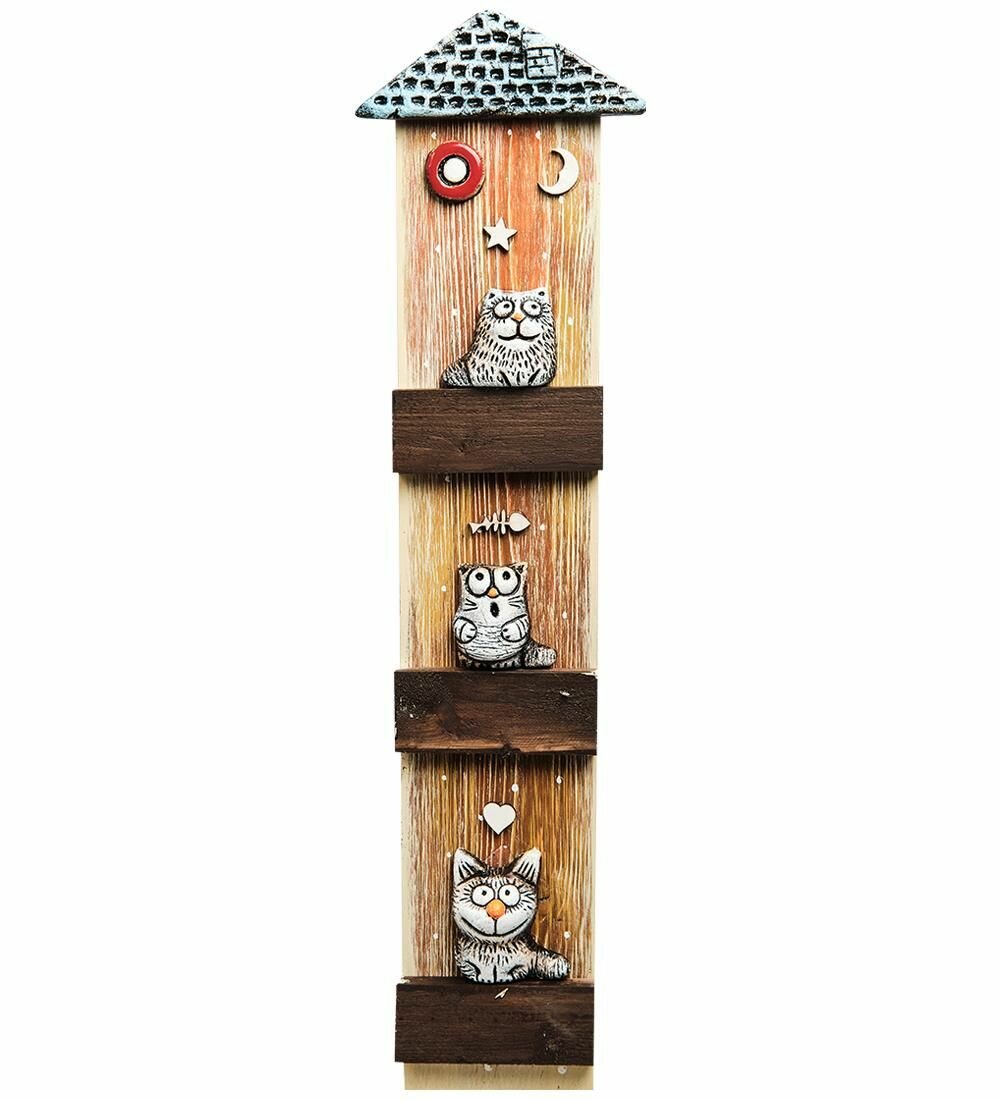 Панно Кошачий дом шамот A2102267 КоКо Шамель, Шамот, дерево, Россия