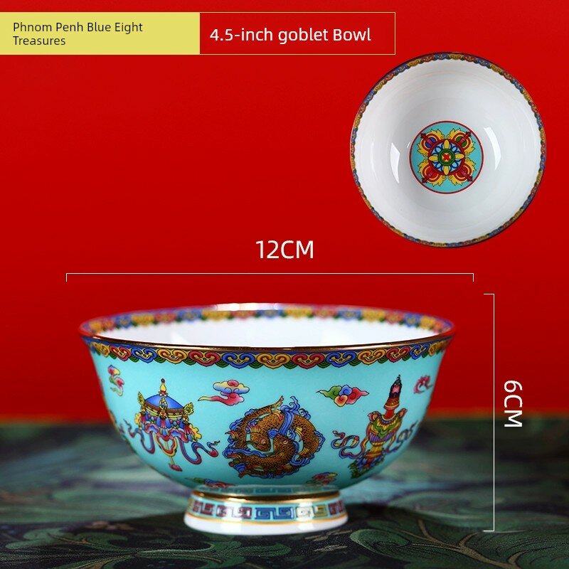 Эмалированная фарфоровая чаша из Цзиндэчжэня, керамическая чаша для домашнего использования, новая чаша для еды в