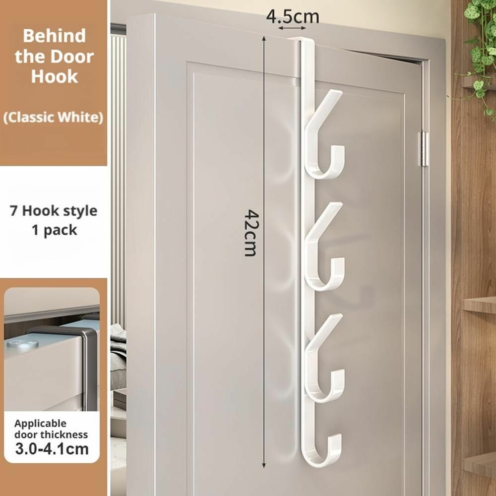 Крючки на дверь для кухни, ванной, прихожей навесные/ вешалка на дверь для полотенца и одежды