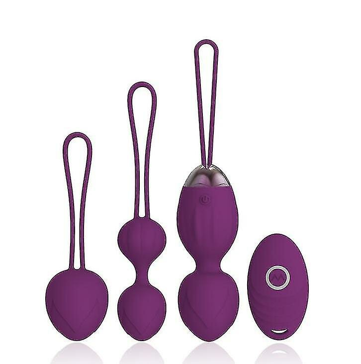 Kegel Balls Kegel Weights Pelvic Floor Kegel Silicone Set Virating Ball With Remote, 3-level, 10 modes vibration, wireless remote control, body safe silicone, for women, pelvic floor exercise, after-birth recovery, urinary incontinence, prolapse, lives