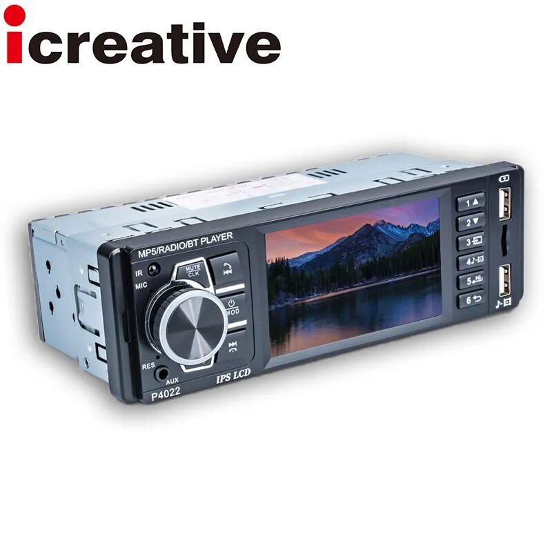 Icreative Автомагнитола, диагональ: 4.0", 1 DIN