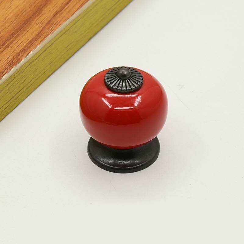 Дверные ручки из цинкового сплава керамические для мебели красные прочные