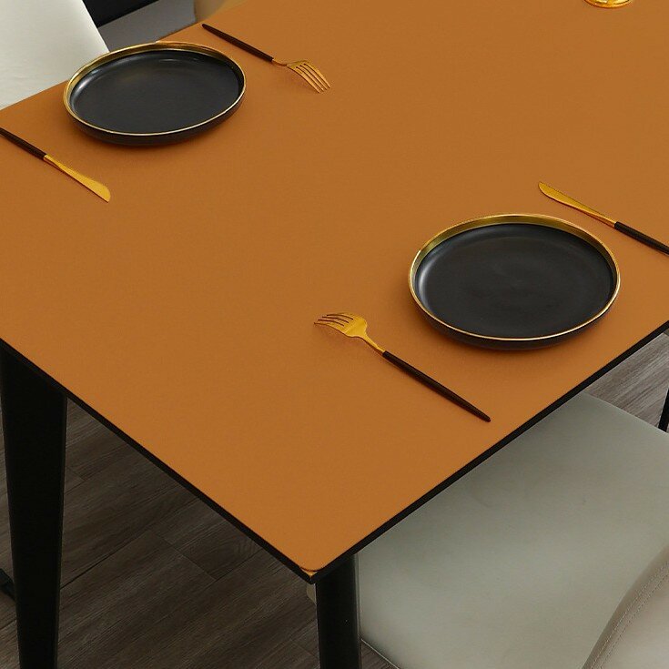 Кожаный коврик для обеденного стола, маслостойкий, водонепроницаемый, термостойкий, не требующий стирки, защитник столешницы для кофейного стола, прямоугольный коврик