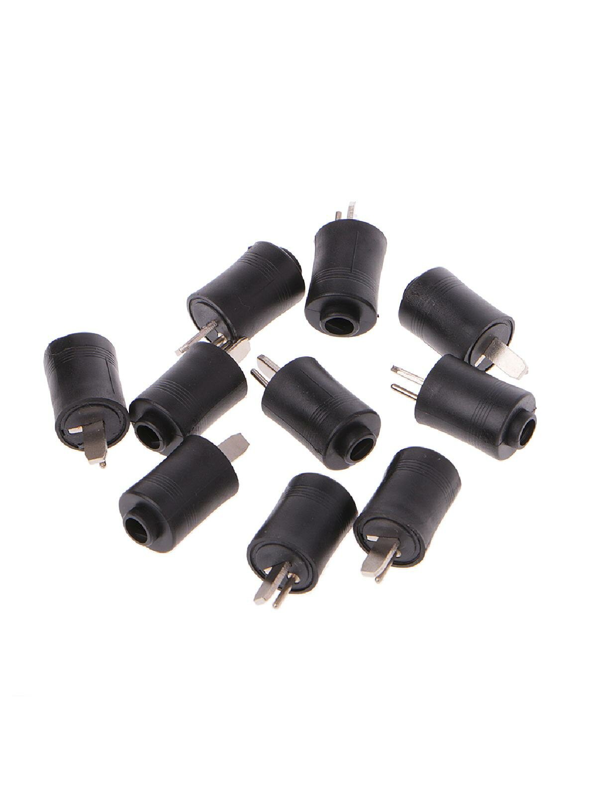 10 шт, 2-контактный Т-образный мини-круглый плоский аудиоразъем