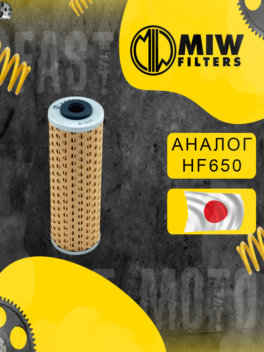 Масляный фильтр MIW KT8008 (аналог HF650)