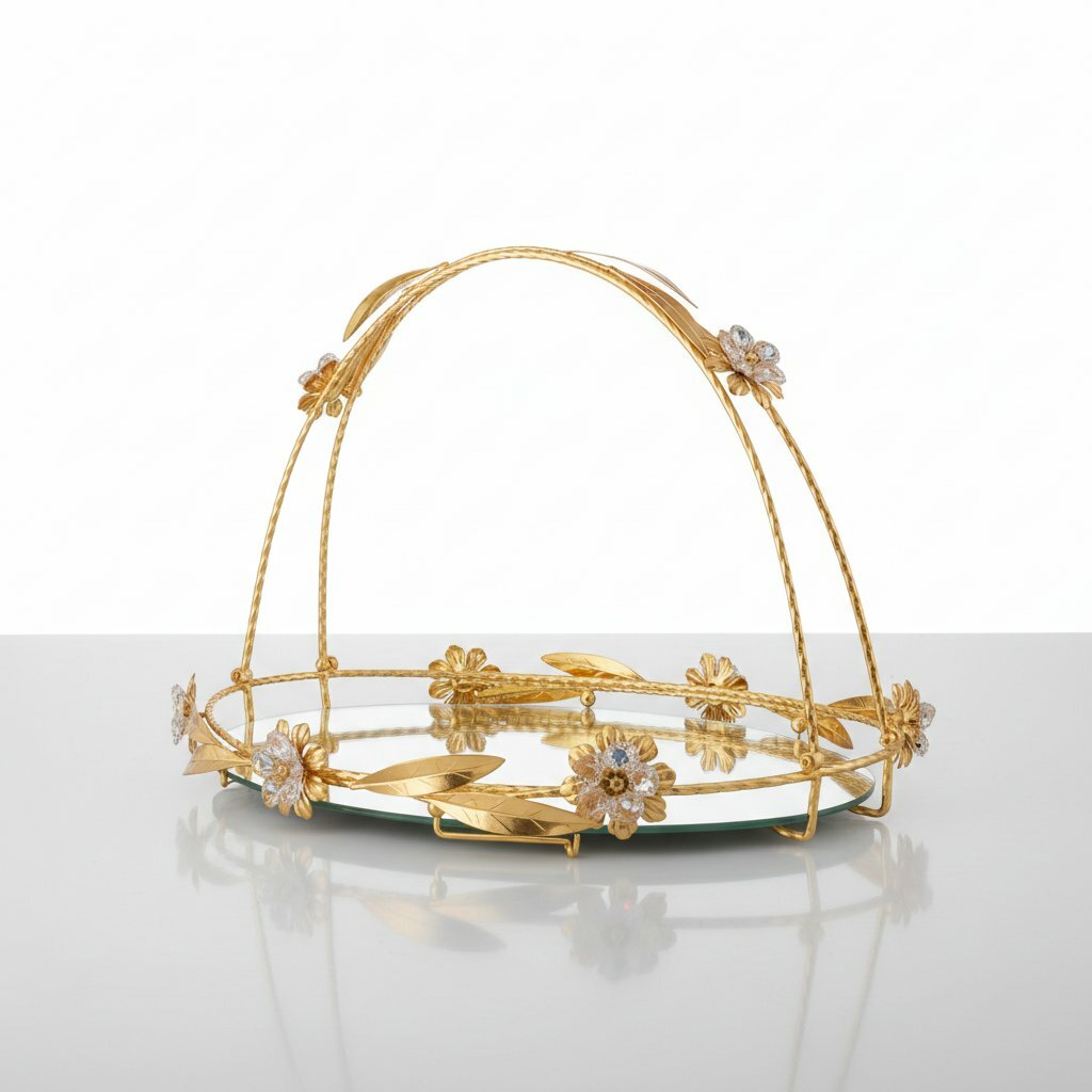 Блюдо AR-3886/1 Crystal Temptations США Металл, кристалл