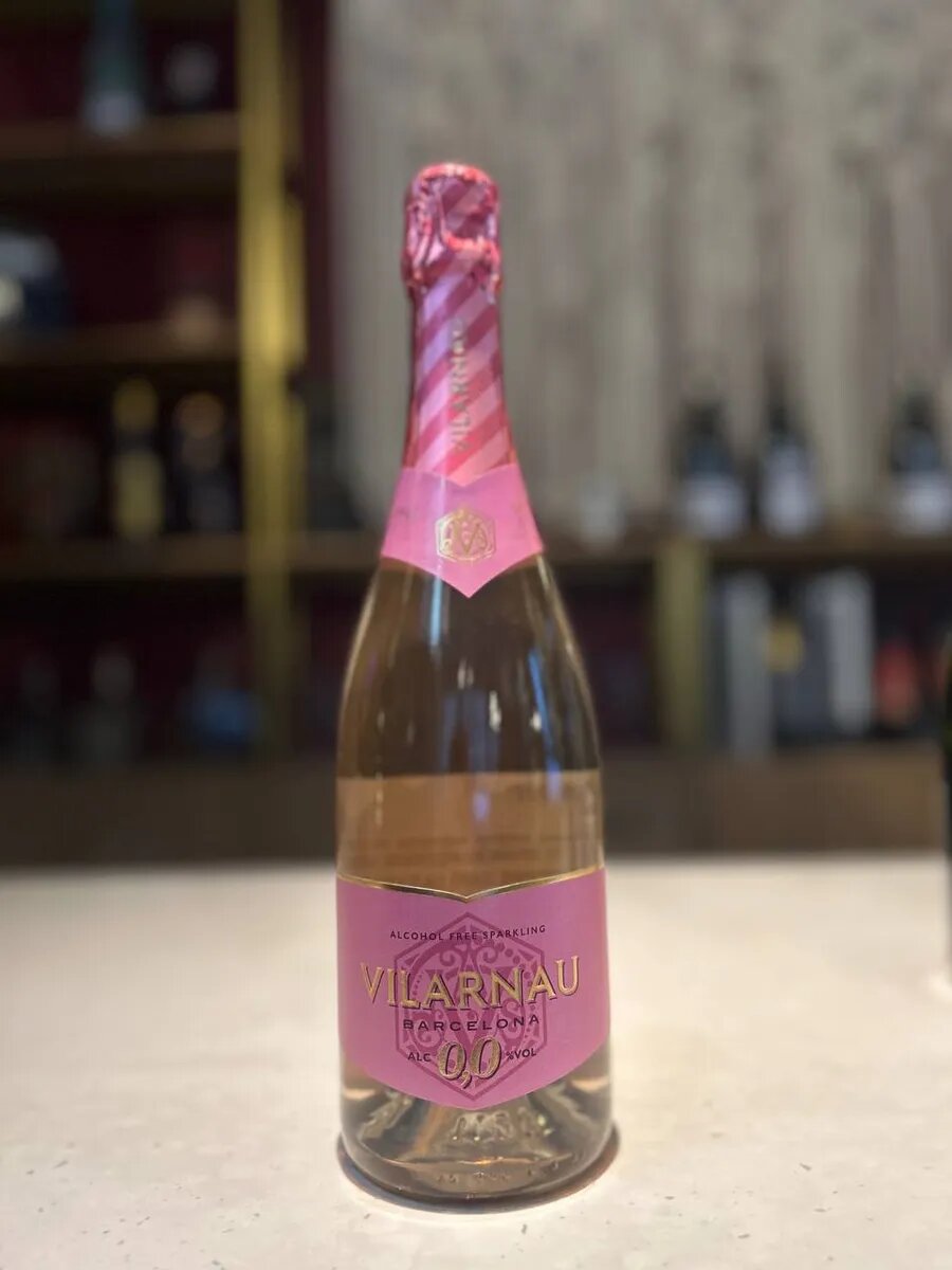 Вино игристое Vilarnau "Organic Rose", безалкогольное, розовое