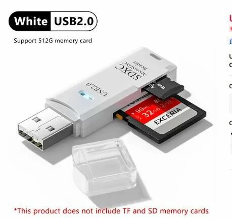 Картридер универсальный USB 2.0 Micro SD, SD, Mini SD, SD, SDHC адаптер переходник для флешкарт