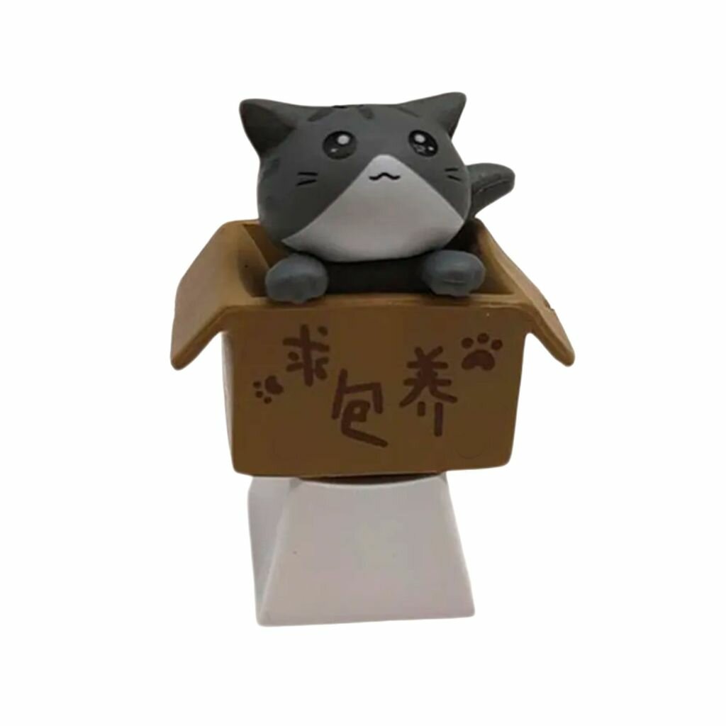 Кошачий брелок для домашнего кота-grey cat