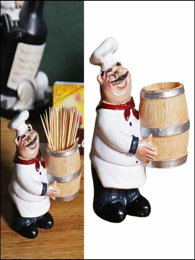 Эксклюзивная фигура шефа для кухни изготовлена из качественной смолы
