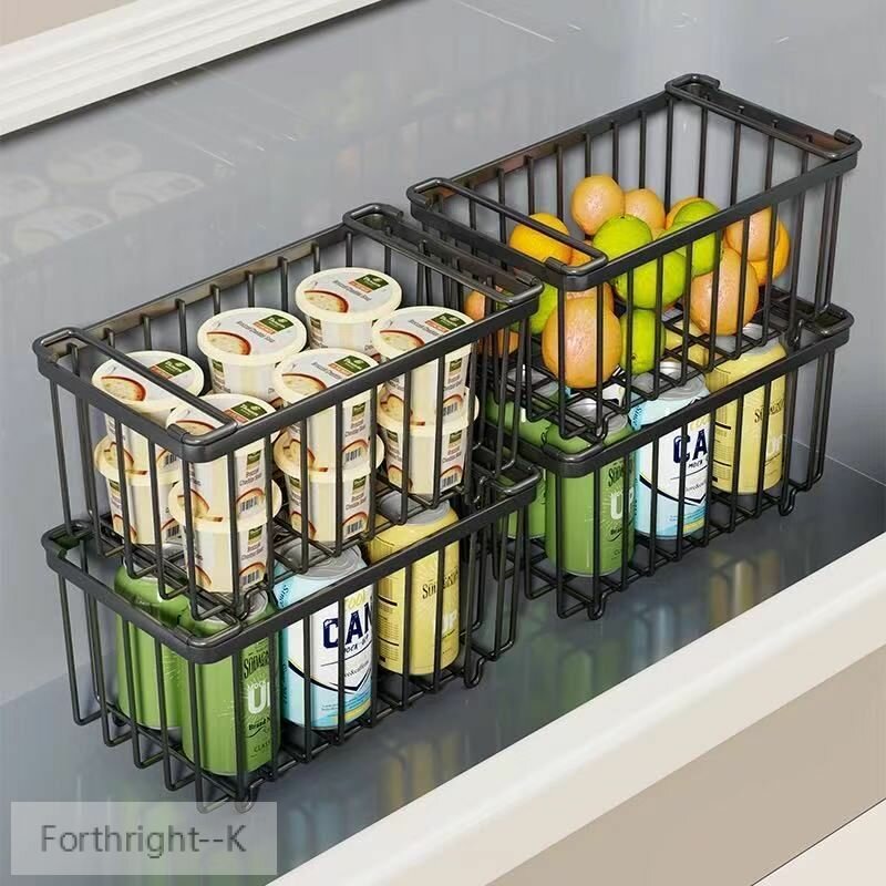 Корзина для морозильного ларя, Внутренние полки морозильной камеры, отделка подвесной корзины, металлический материал, 37*15.5*18cm, 4 шт.