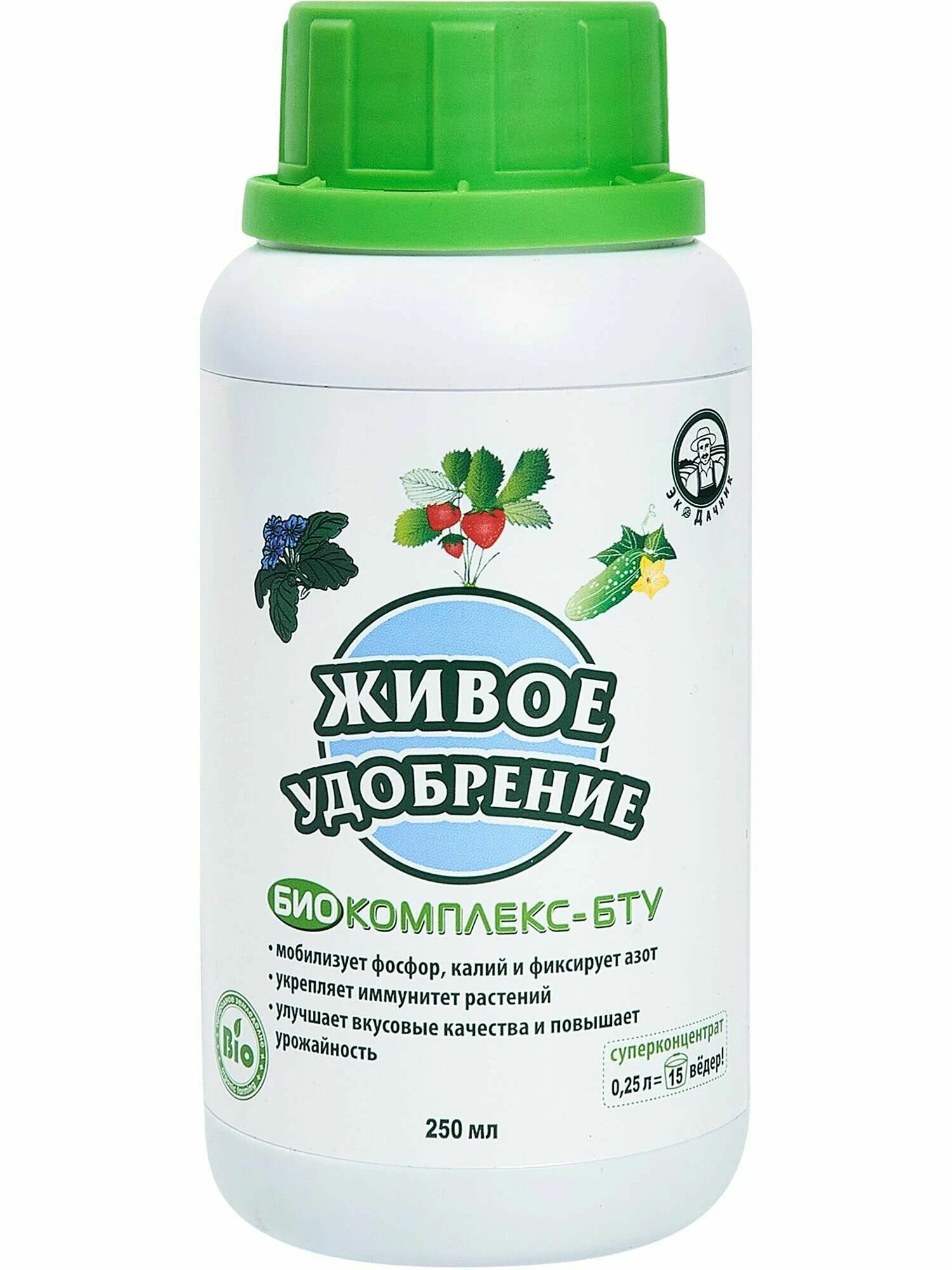 ЭкоДачник Живое удобрение микробиологическое удобрение, 250 мл