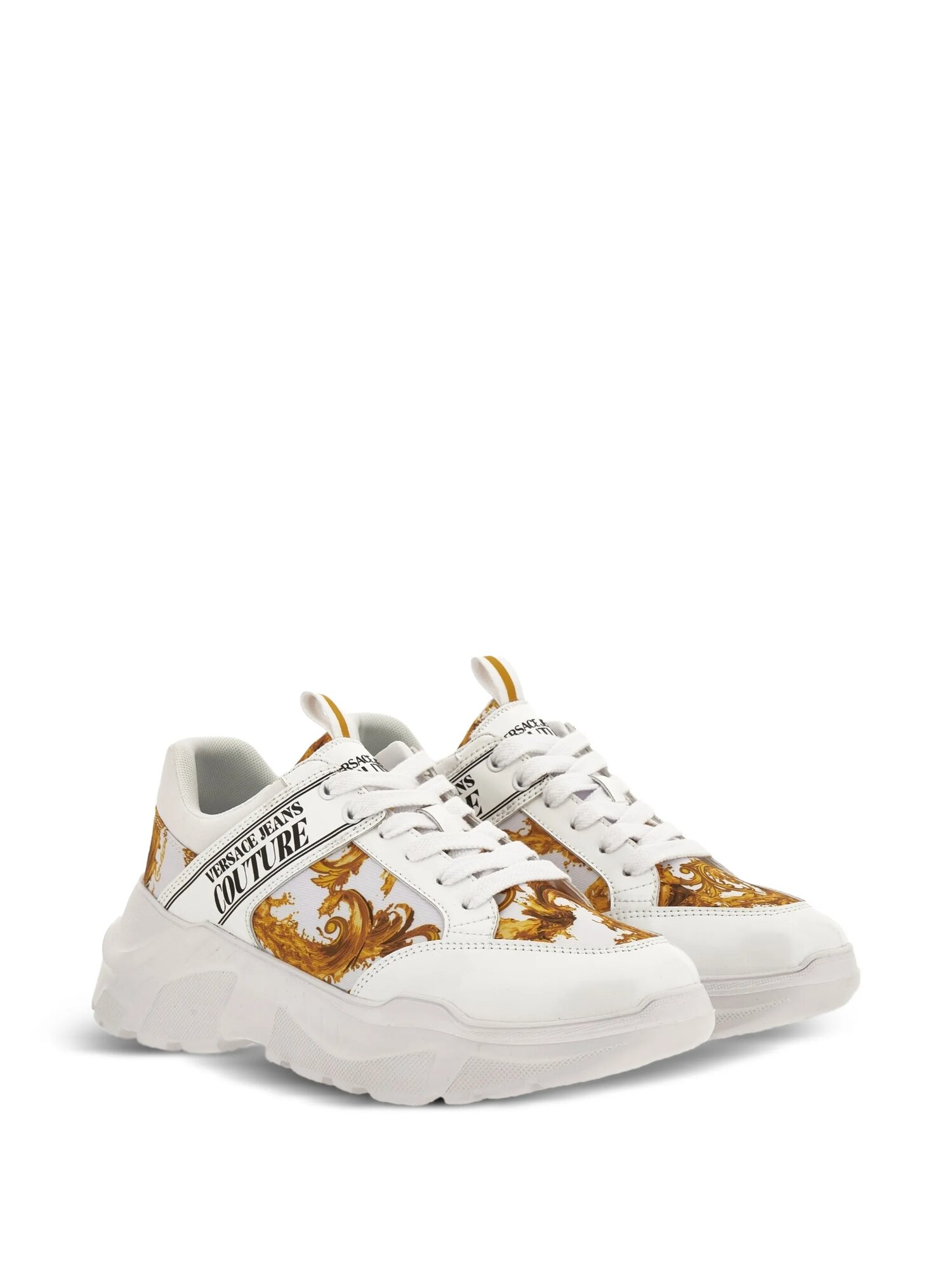 Кроссовки Versace Jeans Couture Speedtrack, размер 40, бежевый/белый — фото 1