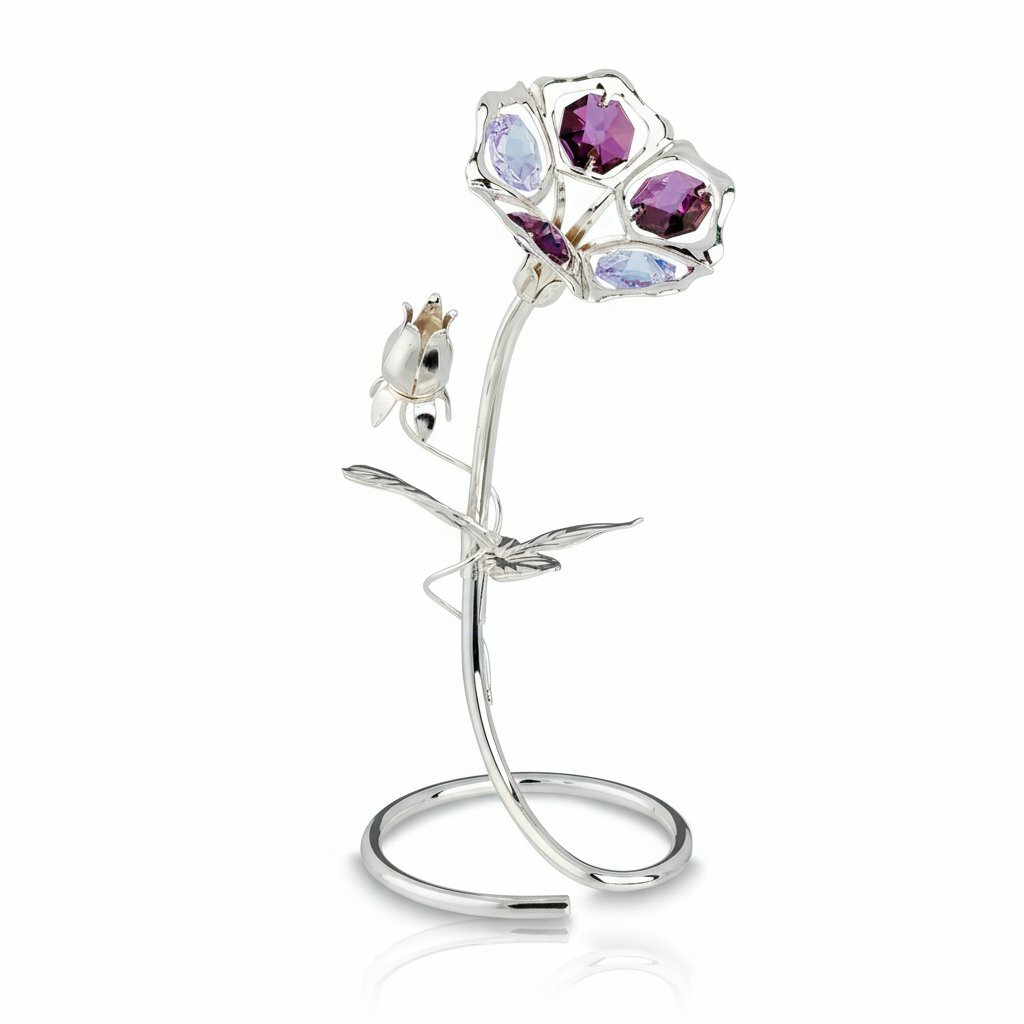 Фигурка Вьюнок посеребр. с цв. кр. A2068233 Crystal Temptations, Металл, кристалл