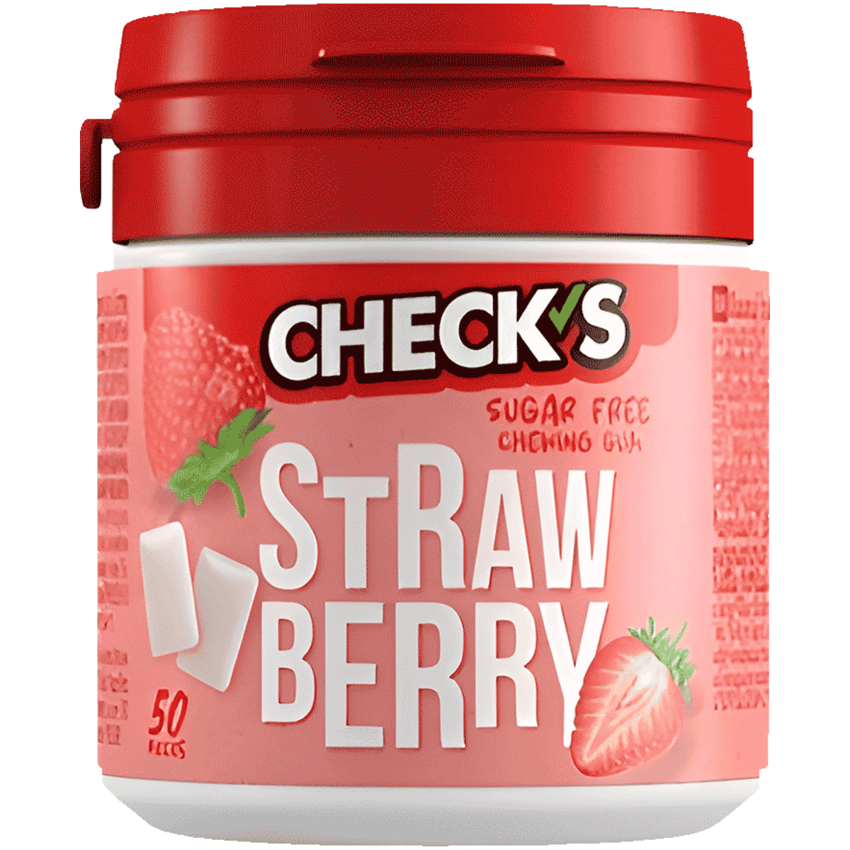 Жевательная резинка Check’s Strawberry без сахара 50 подушечек 70 г