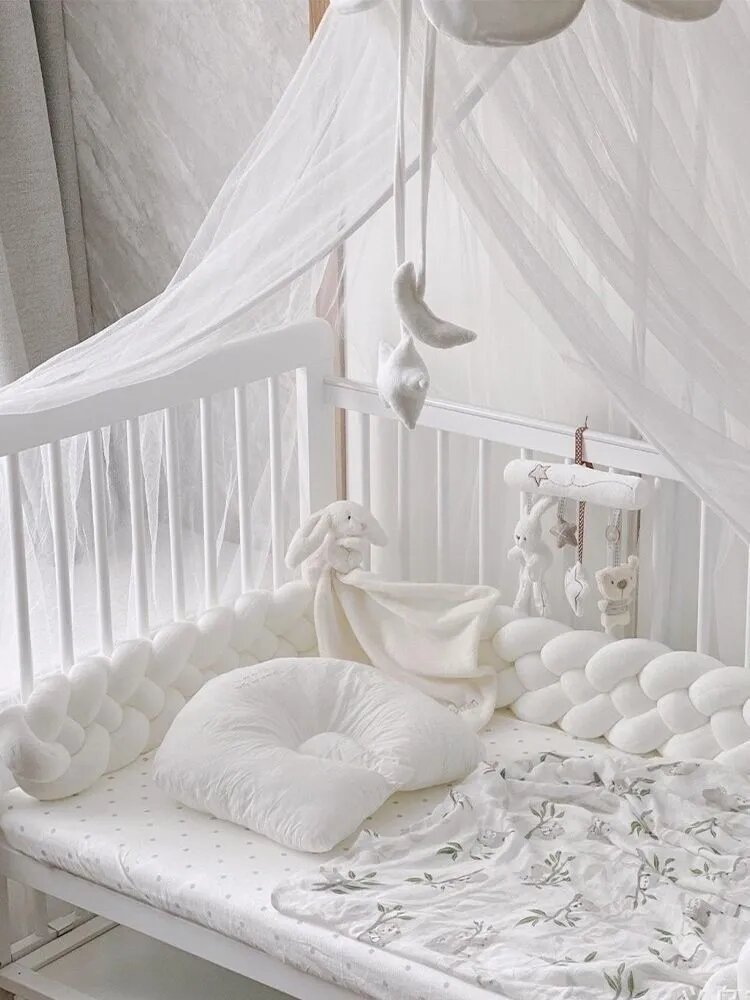 Бортики в кроватку для новорожденных Бортик Косичка В Кроватку 240x15CM