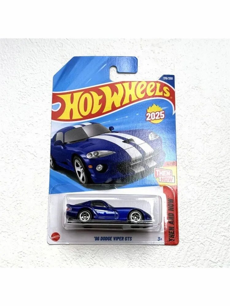 Игрушечная машинка Hot Wheels '96 Dodge Viper GTS, синий, коллекционная серия, масштаб 1:64, Mattel