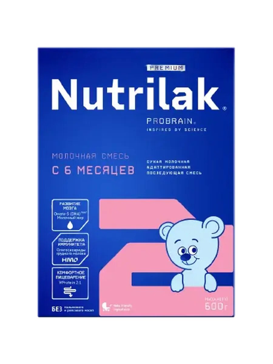 Нутрилак Премиум 2 Смесь молочная 6-12 месяцев 600г