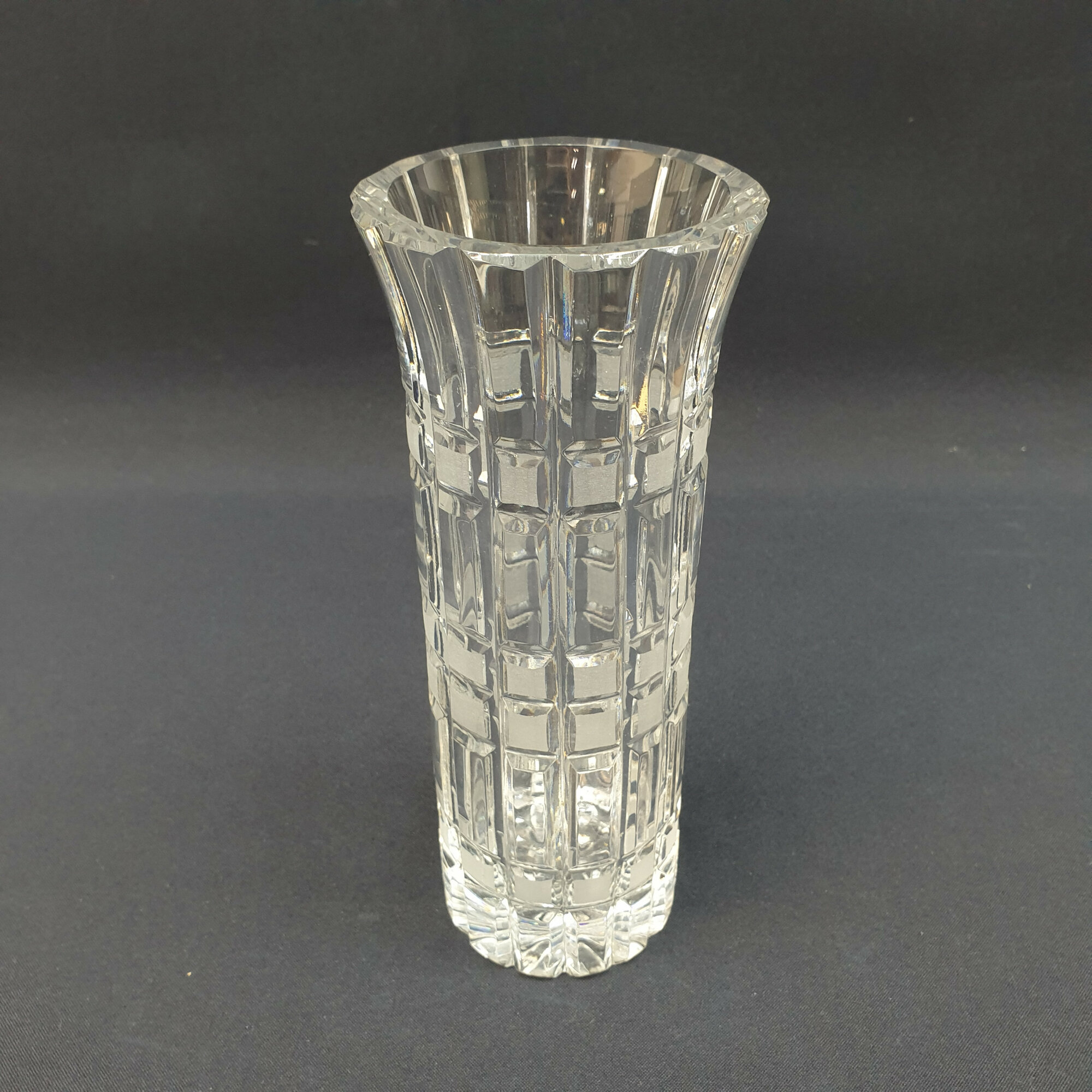 Винтажная ваза для цветов Бисер, лзхс, хрусталь, высота 23 см, СССР.