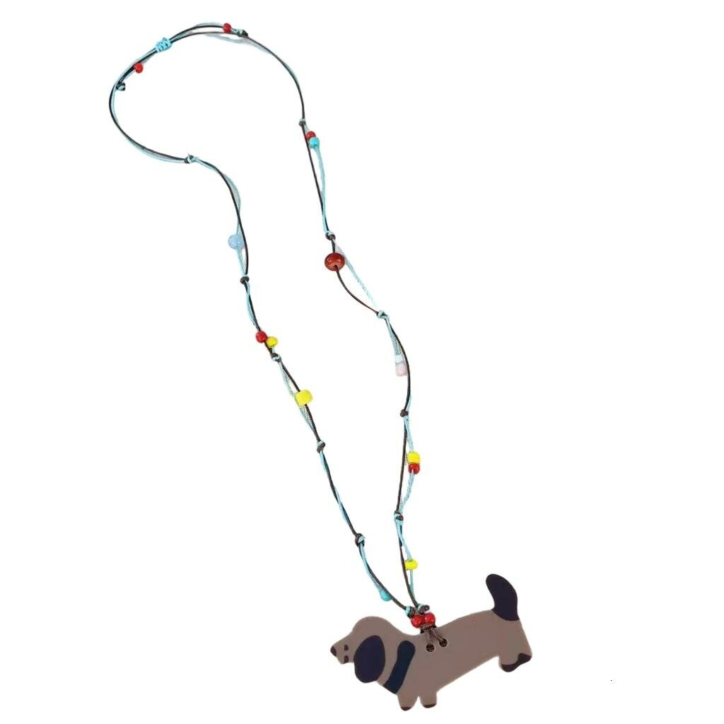 Браслет-ожерелье с подвеской таксы