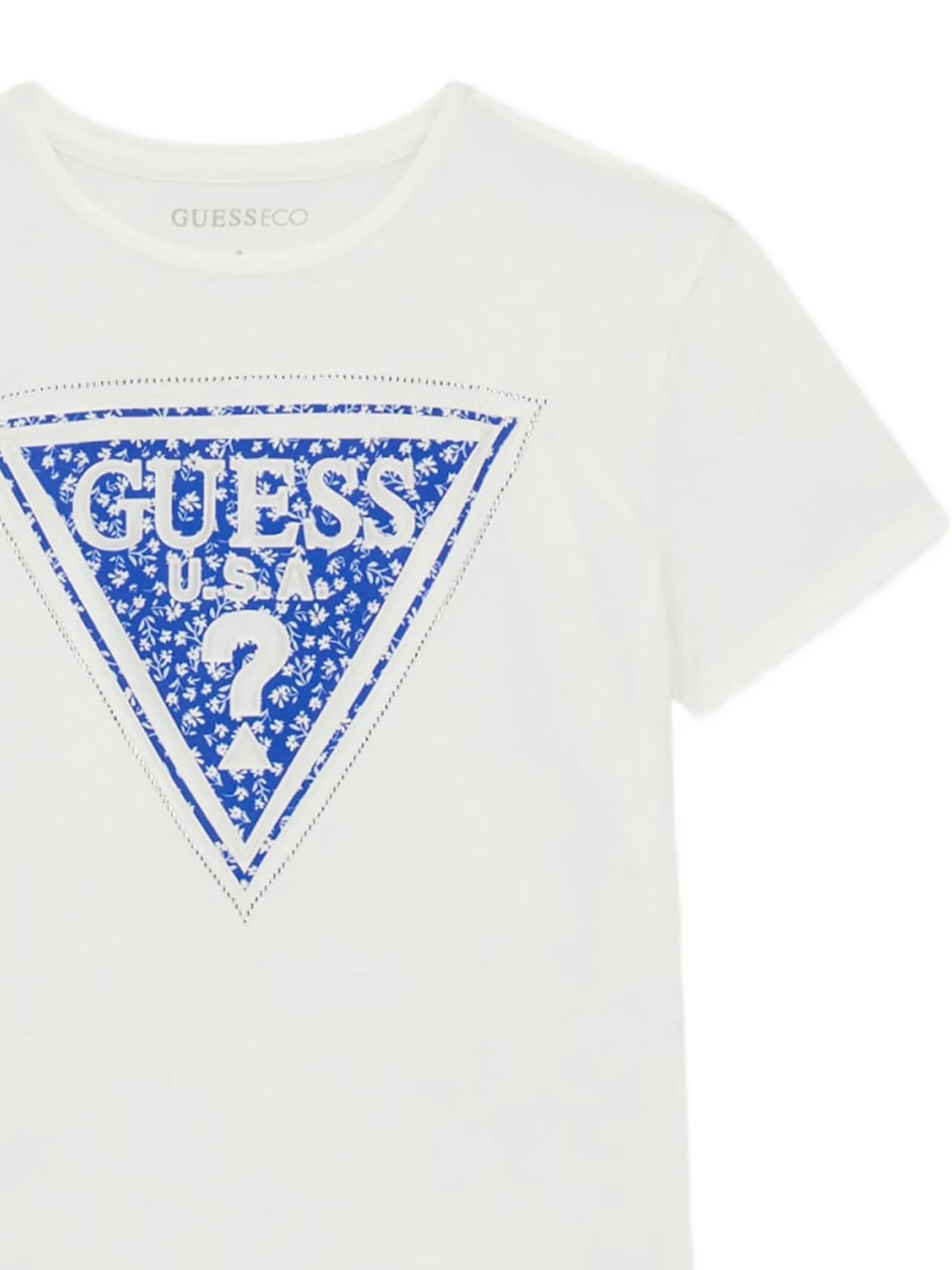 Футболка GUESS Logo-detail T-shirt, размер 8 лет, бежевый/белый — фото 1